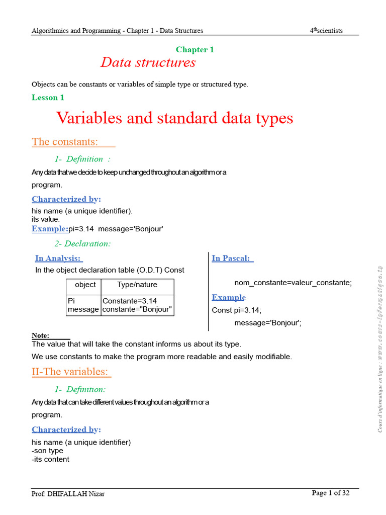 Chapter 1 - Data Structures | PDF | Integer (Computer Science) | Trigonometric Functions