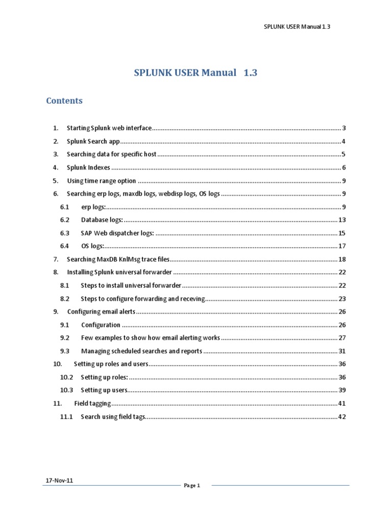 Splunk User Manual - v1.3 | PDF | Command Line Interface | Email