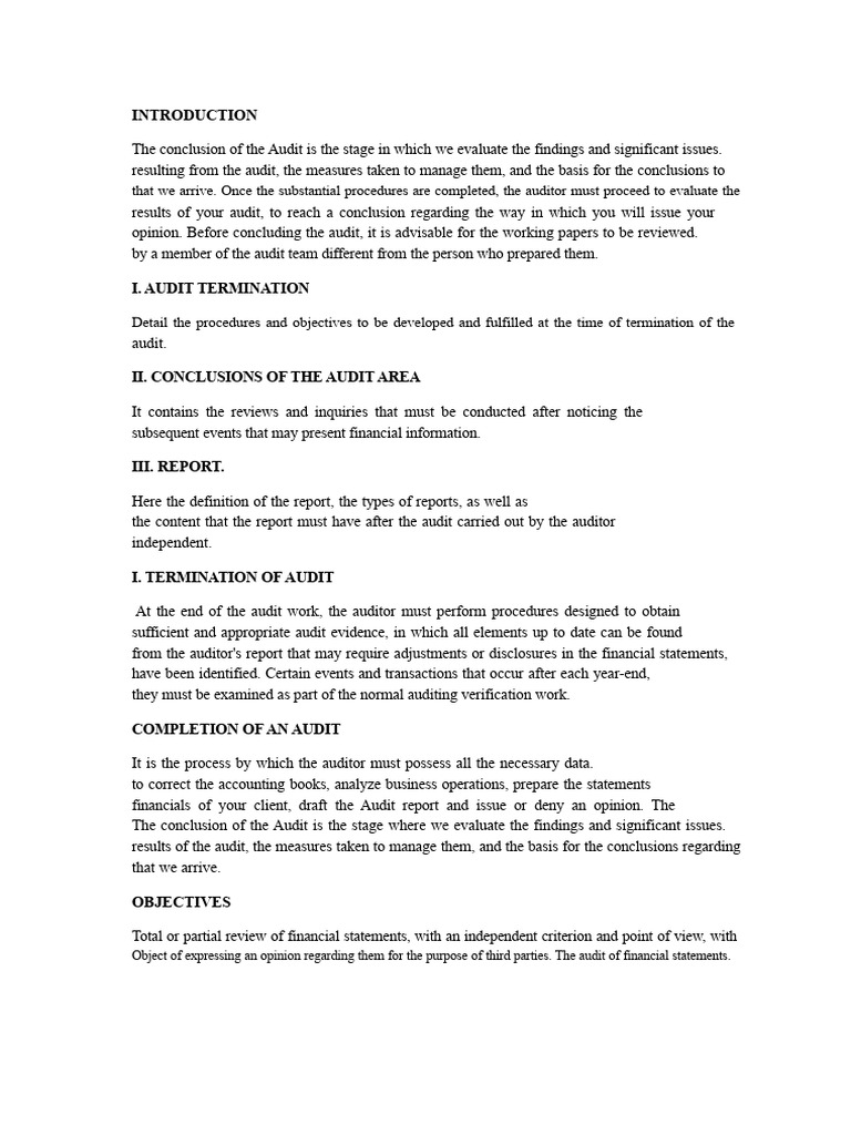Audit Closure | PDF | Audit | Accounting