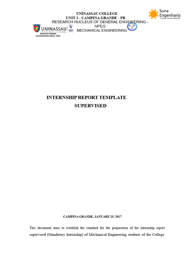 EDITED - Complete Report Form - Mandatory Internship (Template) | PDF ...