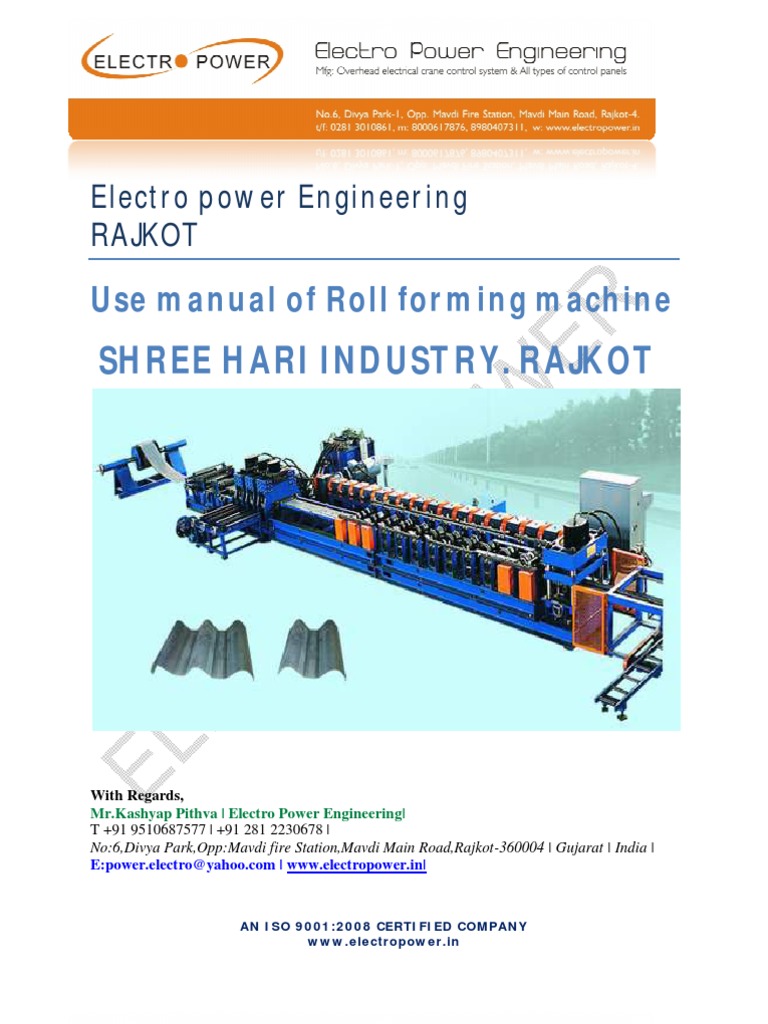 User Manual Forming Machine | PDF | Servomechanism | Switch