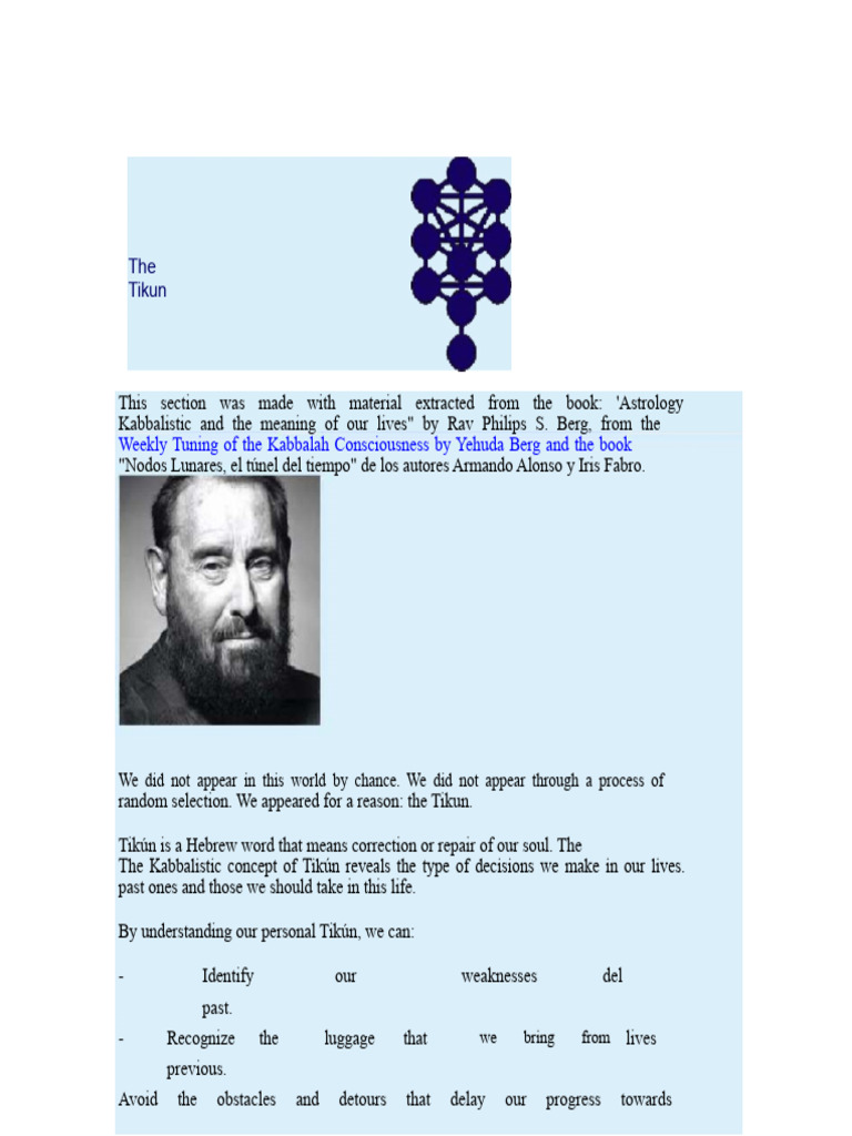 Understanding Tikun in Kabbalah | PDF | Horoscope | Thought
