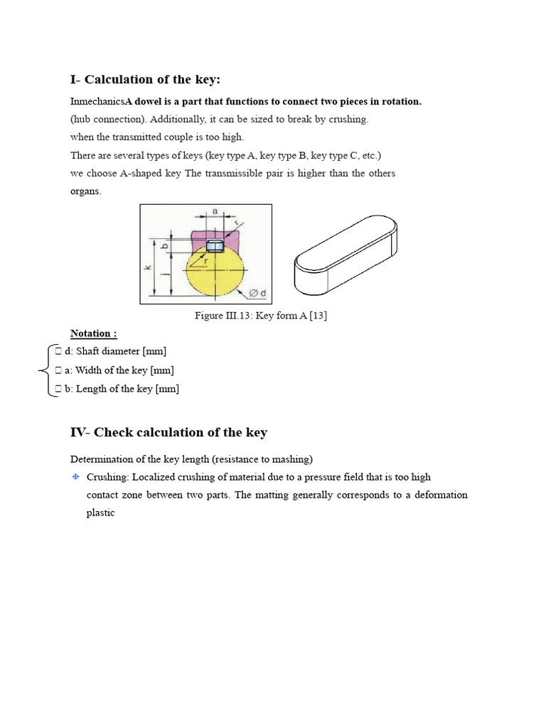 Key Calculation | PDF | Mechanical Engineering | Applied And ...