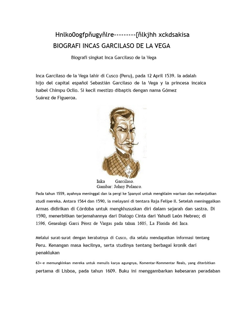 BIOGRAFI INCA GARCILASO DE LA VEGA.docx | PDF