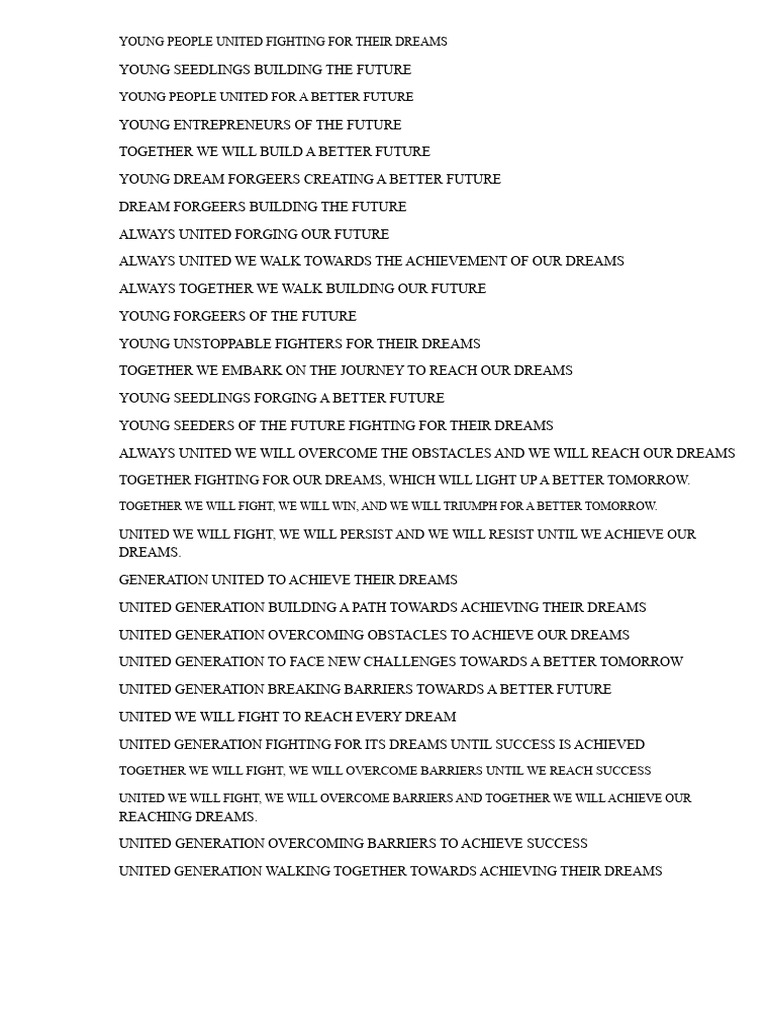 Names For The Promotion | PDF
