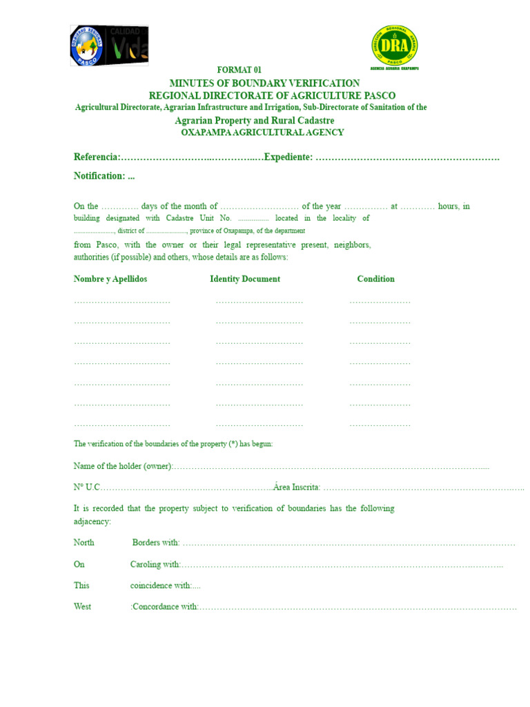 Minutes of Boundary Verification Rectification | PDF | Applications Of ...