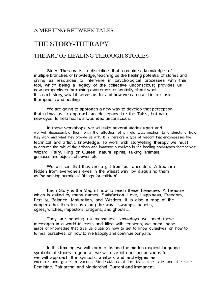 Healing Through Story Therapy Techniques | PDF | Psychotherapy | Psychology