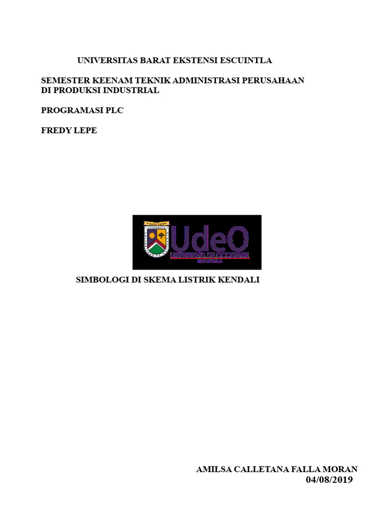 Simbol Skema Listrik Kendali PLC | PDF