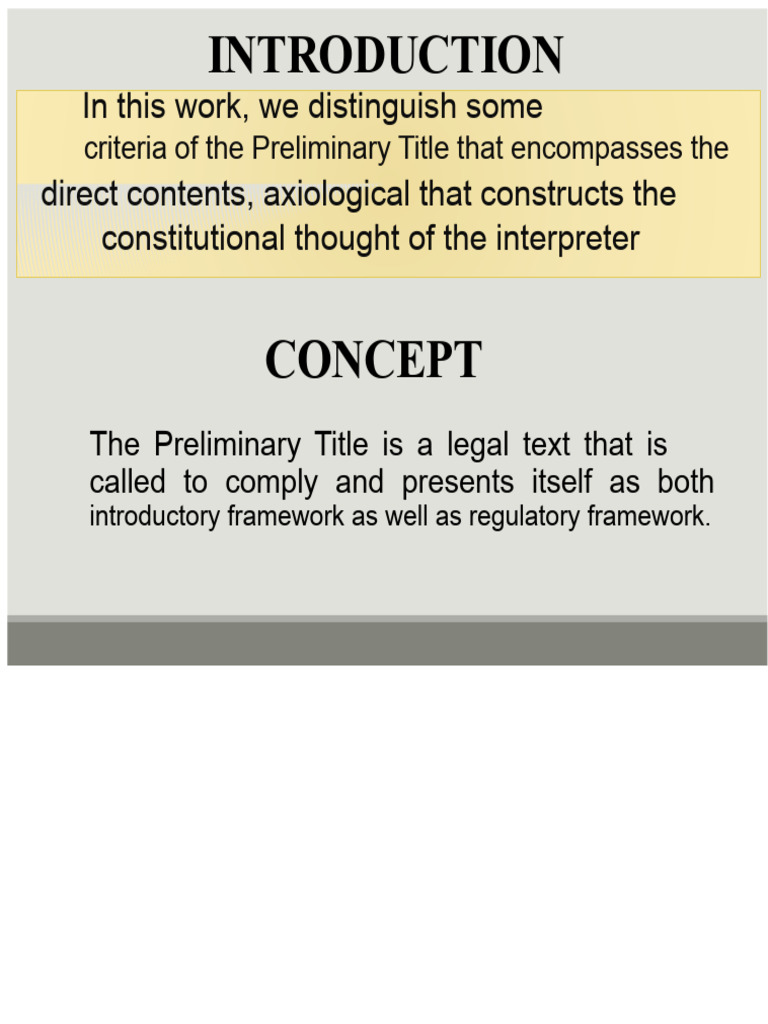 Overview of the Preliminary Title in Law | PDF | Habeas Corpus | Precedent