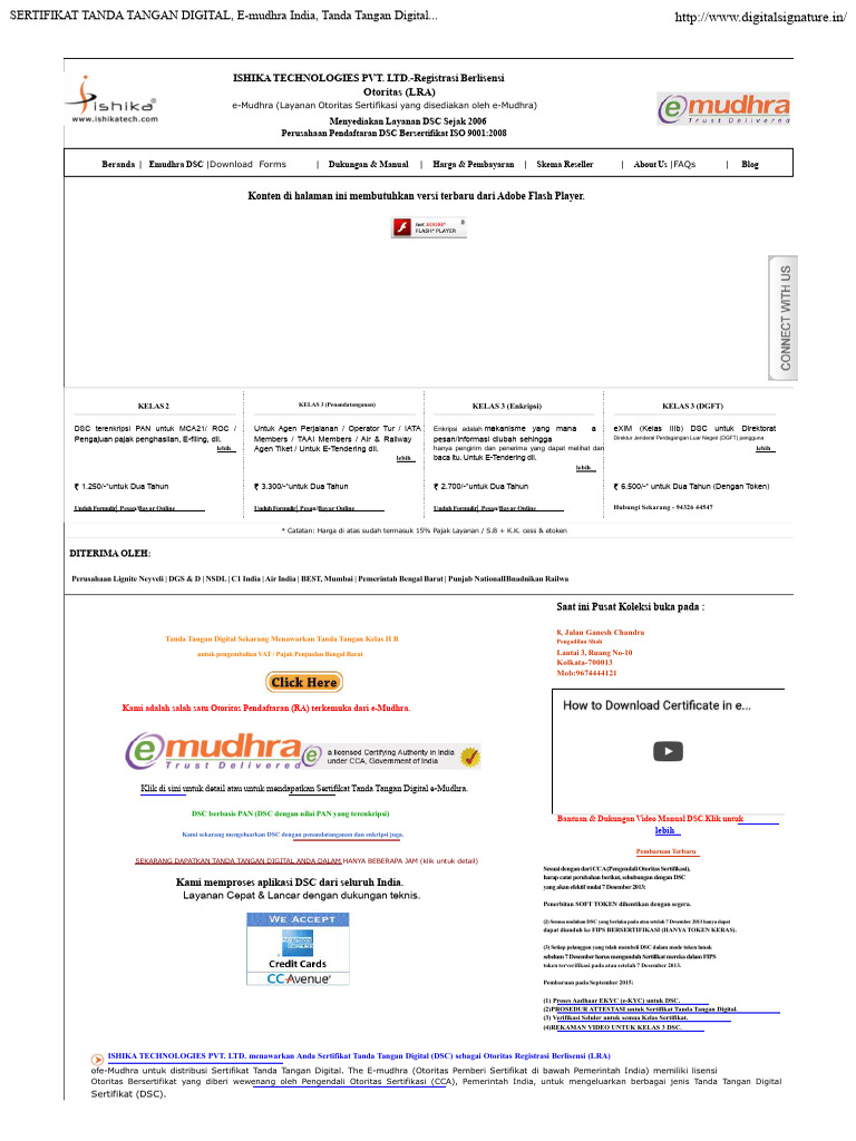 SERTIFIKAT TANDA TANGAN DIGITAL, E-mudhra India, Tanda Tangan Digital Emudhra DSC Kolkata India ...