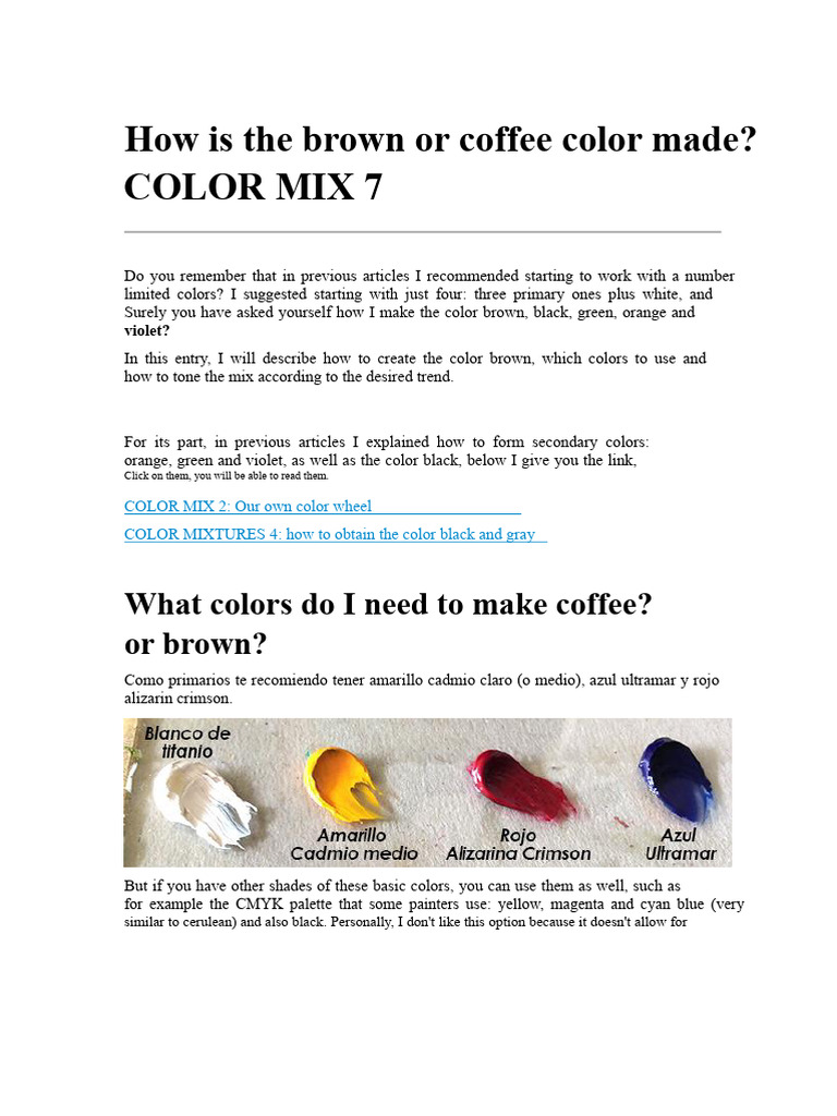 5-How to Make Brown Color | PDF | Color | Brown