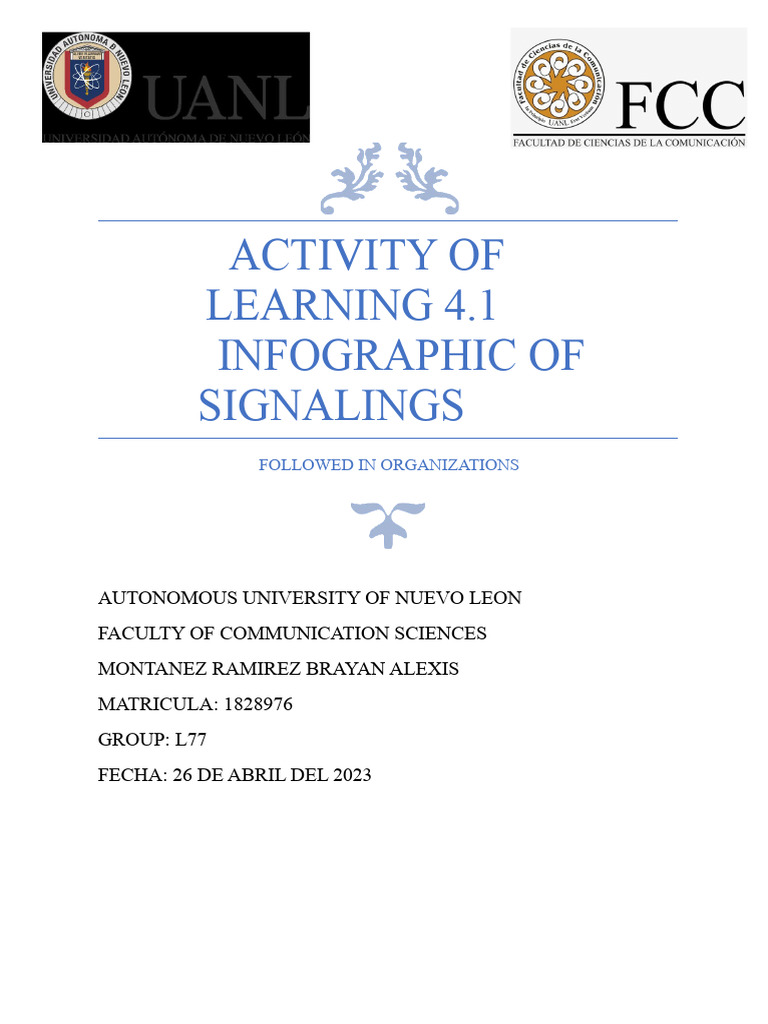 Act 4.1 Infographic On Signage | PDF | Risk | Safety