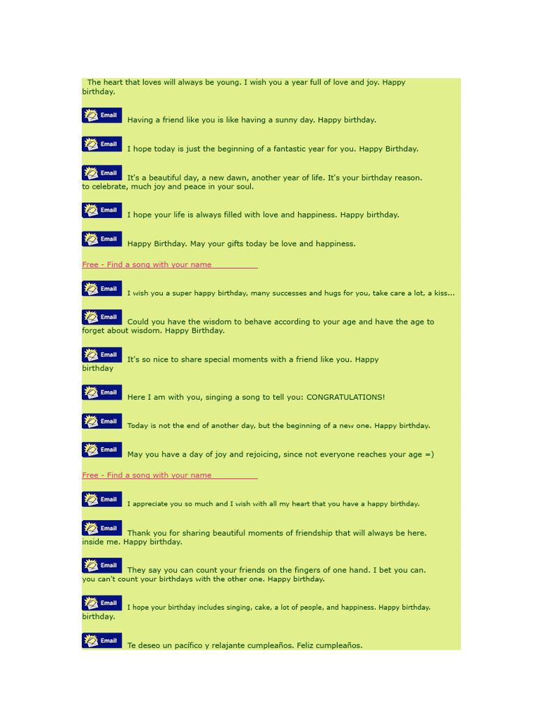 Heartfelt Birthday Wishes and Messages | PDF | Birthdays | Love