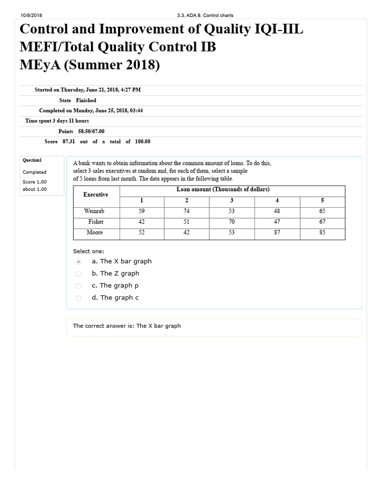 3.3. ADA 8. Control charts | PDF | Significant Figures | Standard Deviation