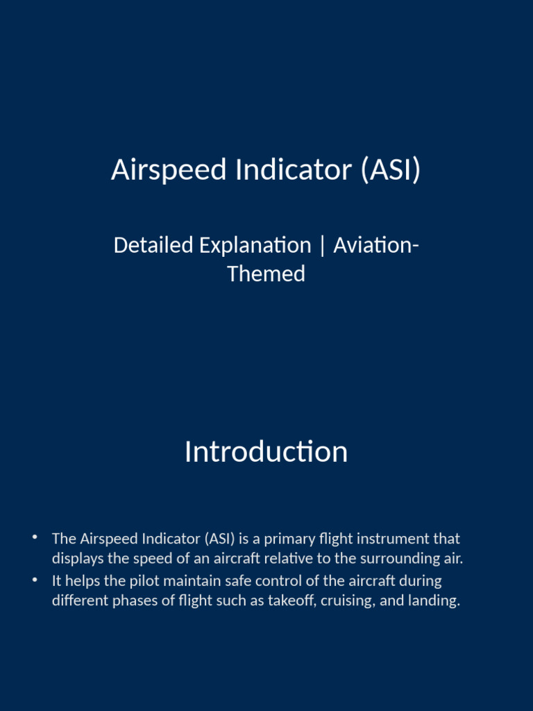 Airspeed Indicator Final With Diagrams | PDF | Airspeed | Aircraft