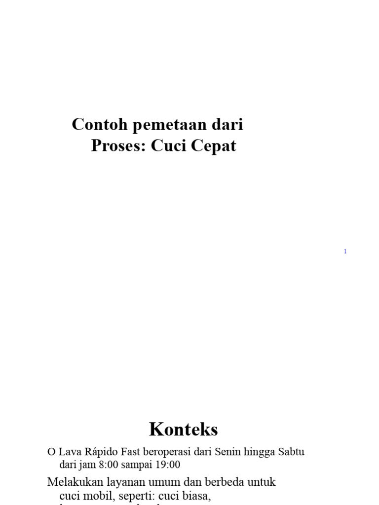Pemetaan Proses Cuci Mobil Lava Rápido | PDF