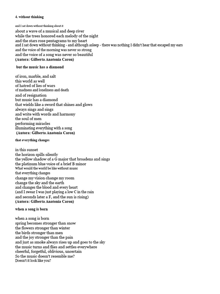 Day of Music Poetry | PDF