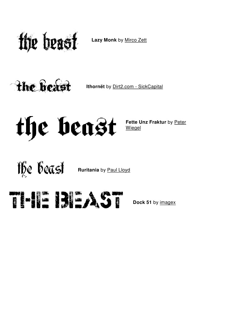 Beast Fonts | PDF | Young Adult