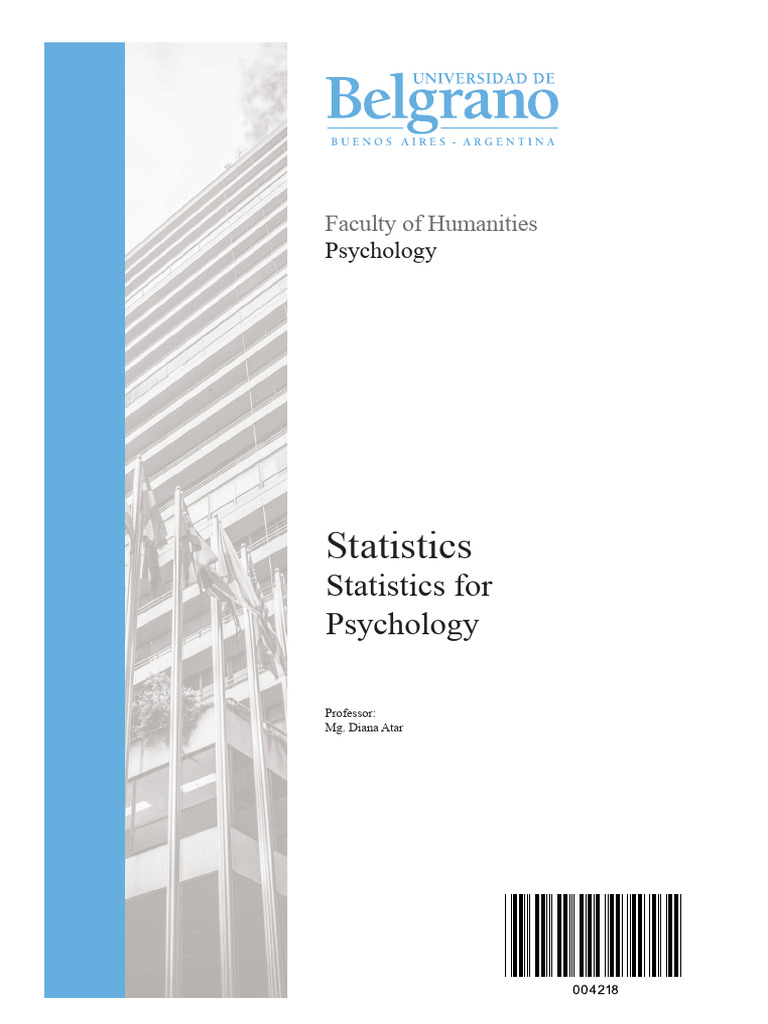 4218 - Complete - Statistics For Psychology - Atar | PDF | Statistics ...