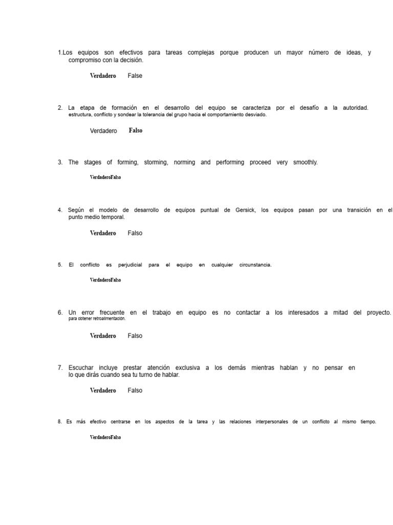 Preguntas Sobre Liderar Equipos Pequeños Abenet | PDF | Conceptos ...