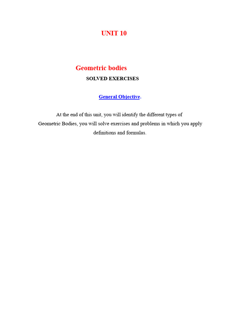 Solved Geometric Bodies | PDF | Vertex (Geometry) | Euclidean Geometry