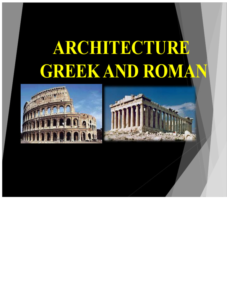 Greek and Roman Architecture Overview | PDF | Greek Mythology ...