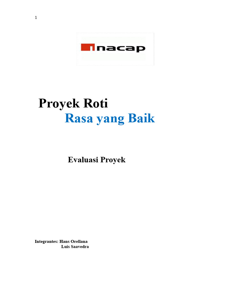 Evaluasi Proyek Toko Roti | PDF