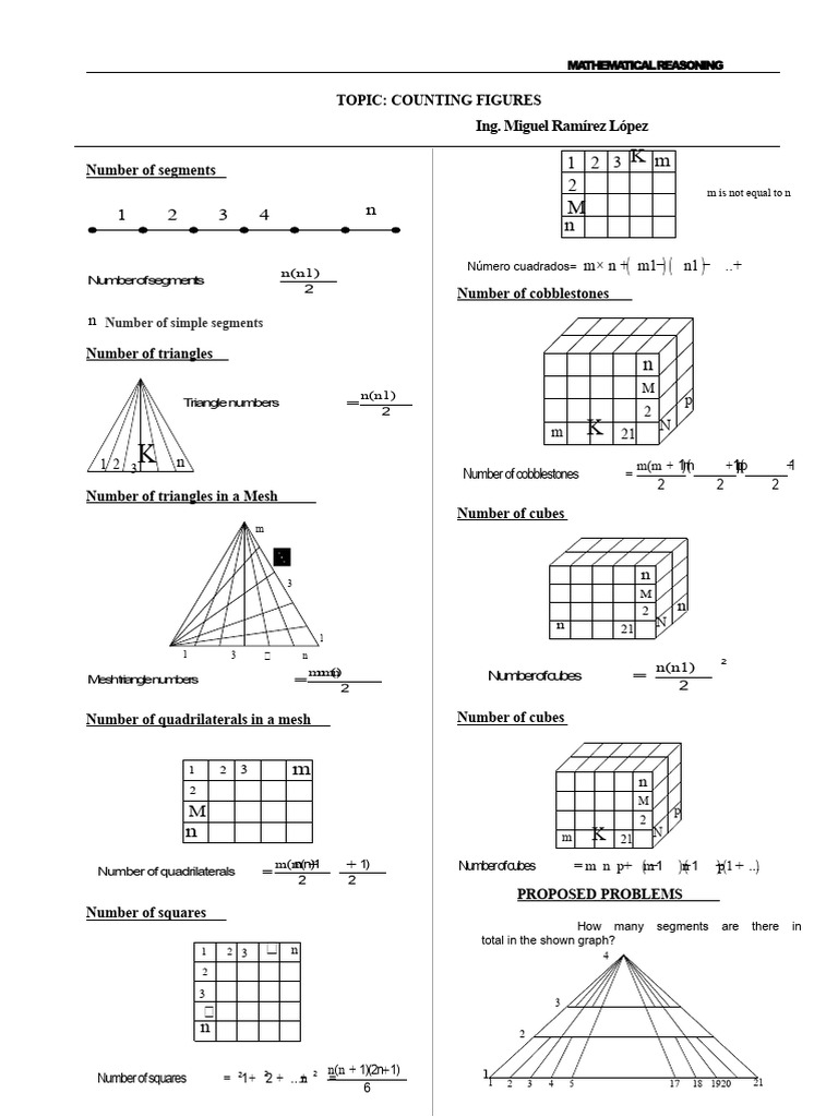 Mathematical Reasoning Counting Figures | PDF | Triangle | Rectangle