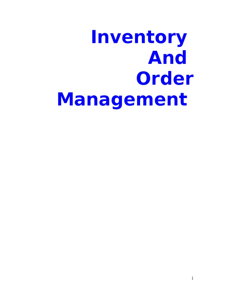 Oracle Inventory & Order Management Guide | PDF | Oracle Database ...