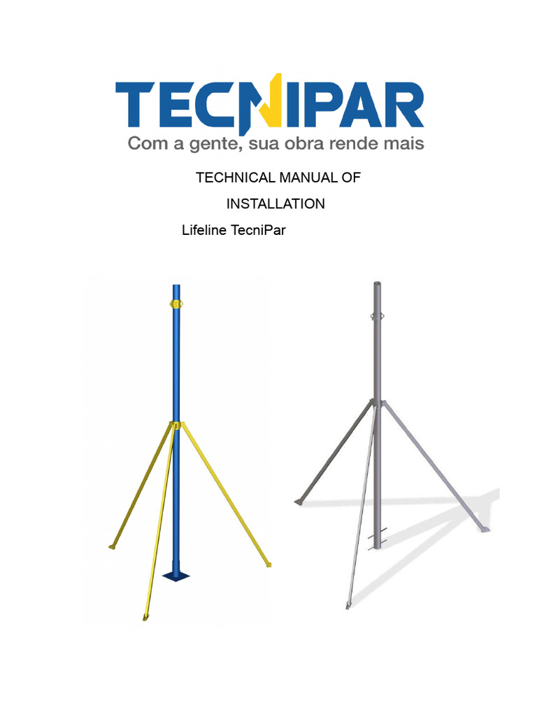 Lifeline Installation Manual Guide | PDF | Manufactured Goods