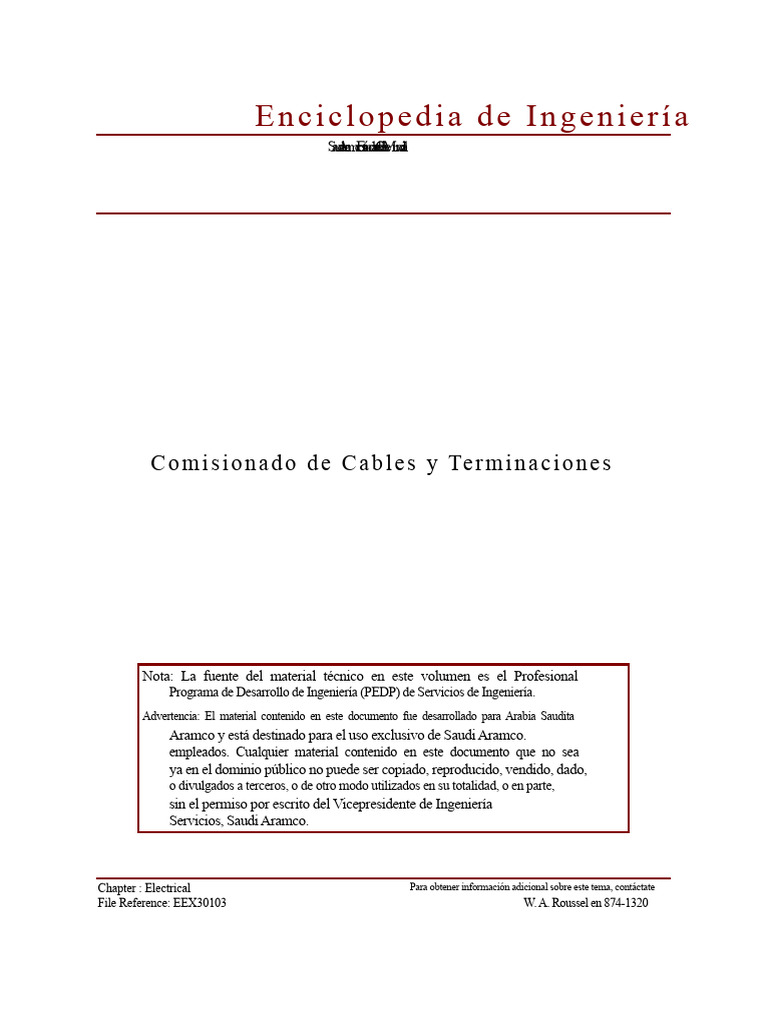 Comisionamiento de Cables y Terminaciones | PDF | Aislador ...