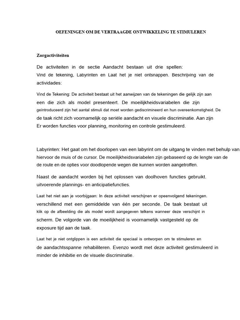 Oefeningen Om de Rijping Vertraging Te Stimuleren | PDF