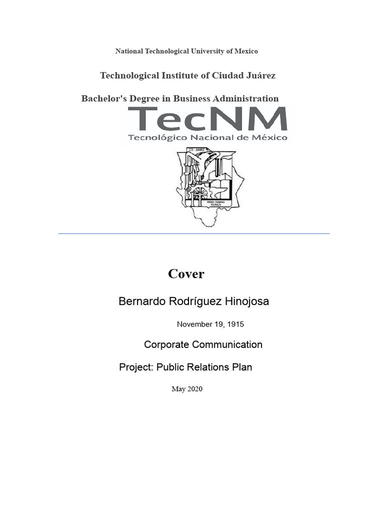 Public Relations Plan Project | PDF | Communication | Budget