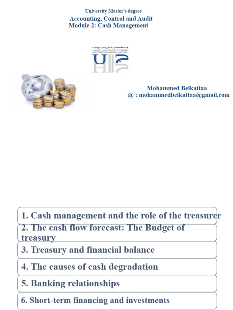 Cash Management | PDF | Balance Sheet | Debt