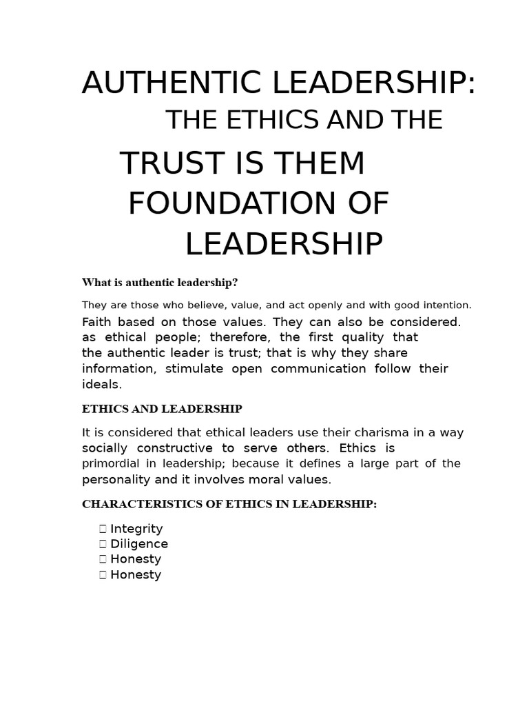 AUTHENTIC LEADERSHIP-v (1) | PDF