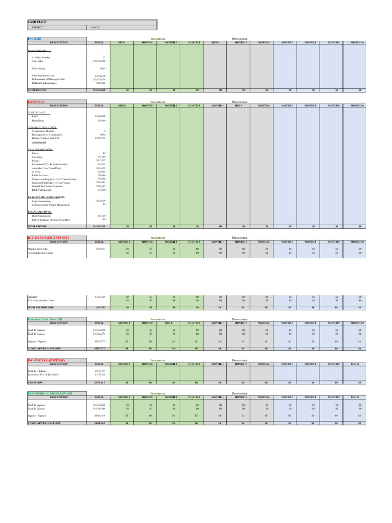 Income and Expenses Projection Format | PDF | Expense | Taxes