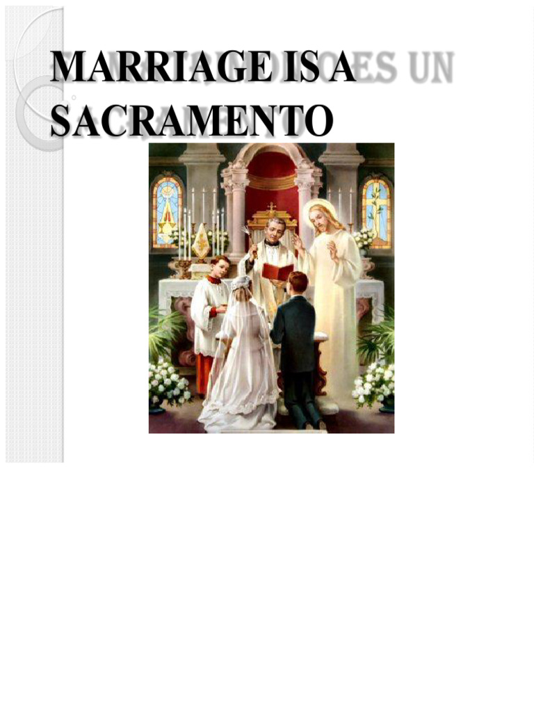 Marriage Is A Sacrament. | PDF | Sacraments | Catholic Church