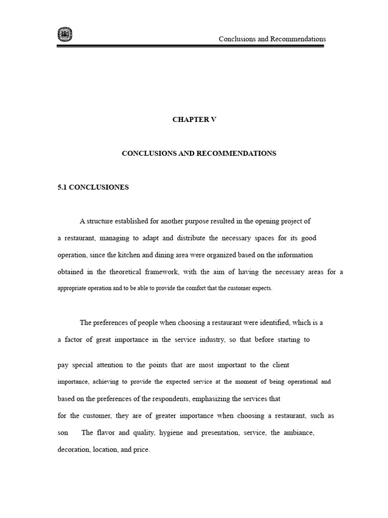 conclusions and recommendations.docx | PDF | Business
