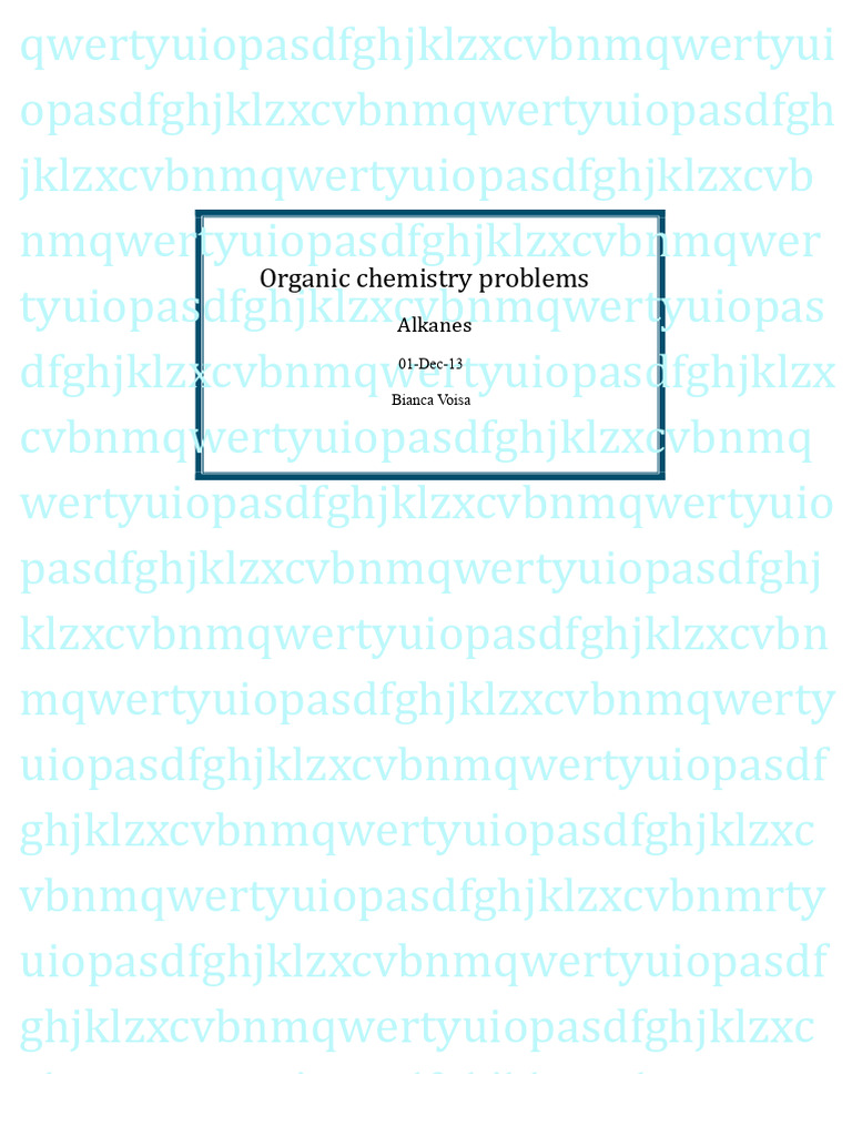 Organic Chemistry - Alkanes | PDF | Alkane | Methanol