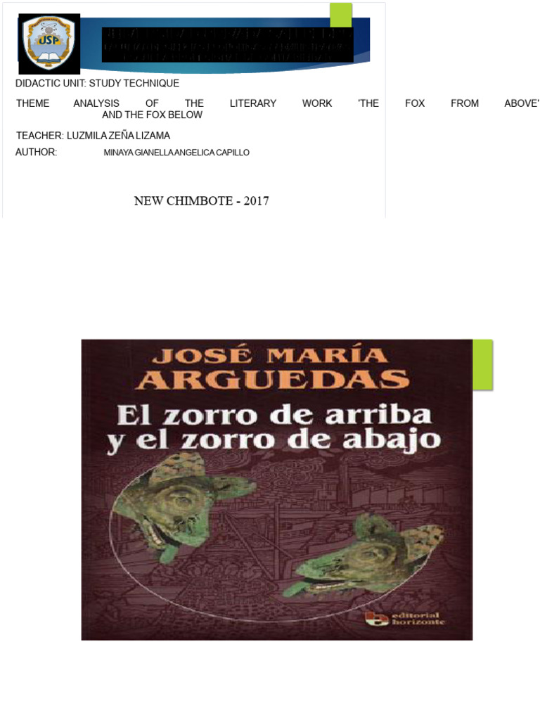Analysis of The Work The Fox From Above and The Fox From Below | PDF
