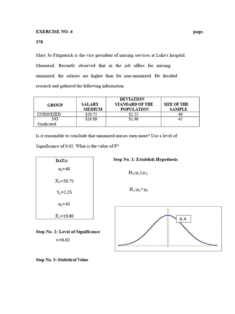 Statistics Exercises | PDF | Statistical Significance | Hypothesis