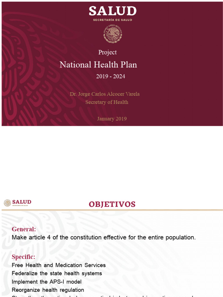 National Health Plan Project 2019 - 2024 | PDF | Insurance | Health Care