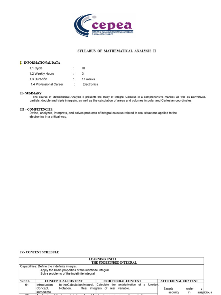 Mathematical Analysis II | PDF | Integral | Calculus