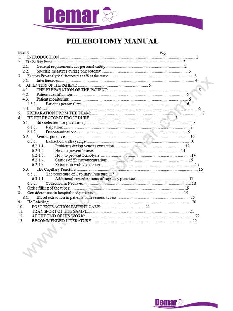 Phlebotomy Manual PDF | PDF | Vein | Blood Plasma