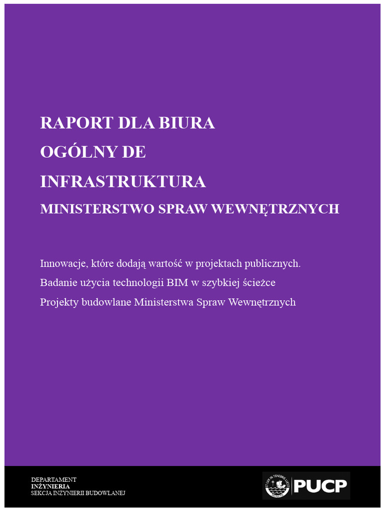 Raport BIM Ministerstwa Spraw Wewnętrznych | PDF