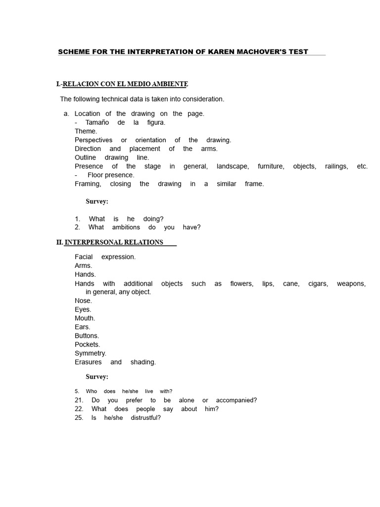 Karen Machover's Test Interpretation Guide | PDF | Drawing | Clothing