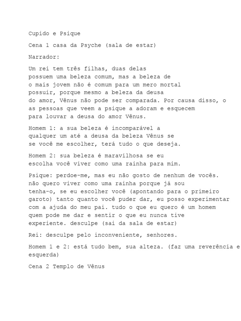 A História de Cupido e Psique | PDF | Cupido