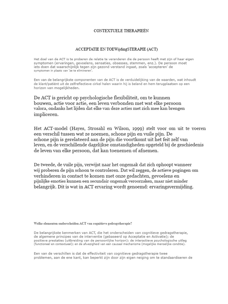 Contextuele Therapiën | PDF