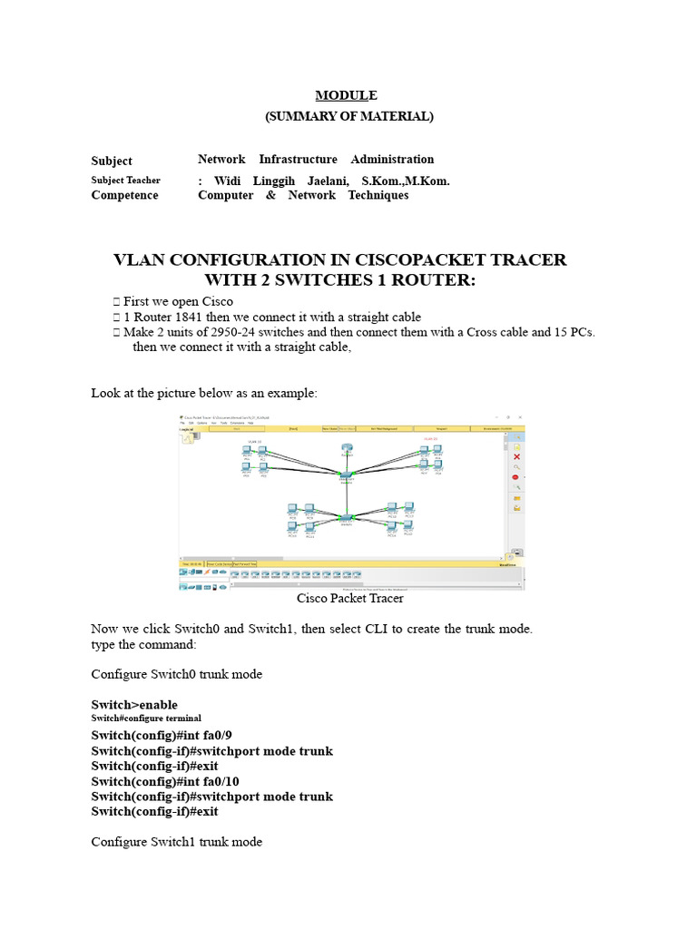 VLAN Configuration Guide in Cisco Packet Tracer | PDF | Router ...