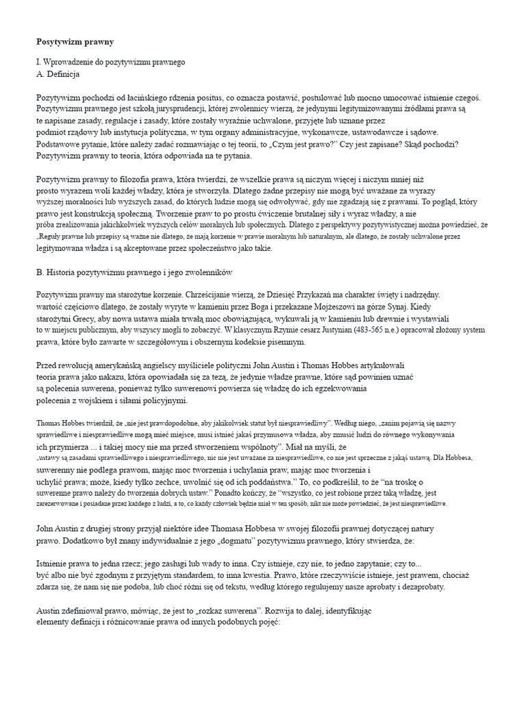 Pozytywizm Prawny | PDF